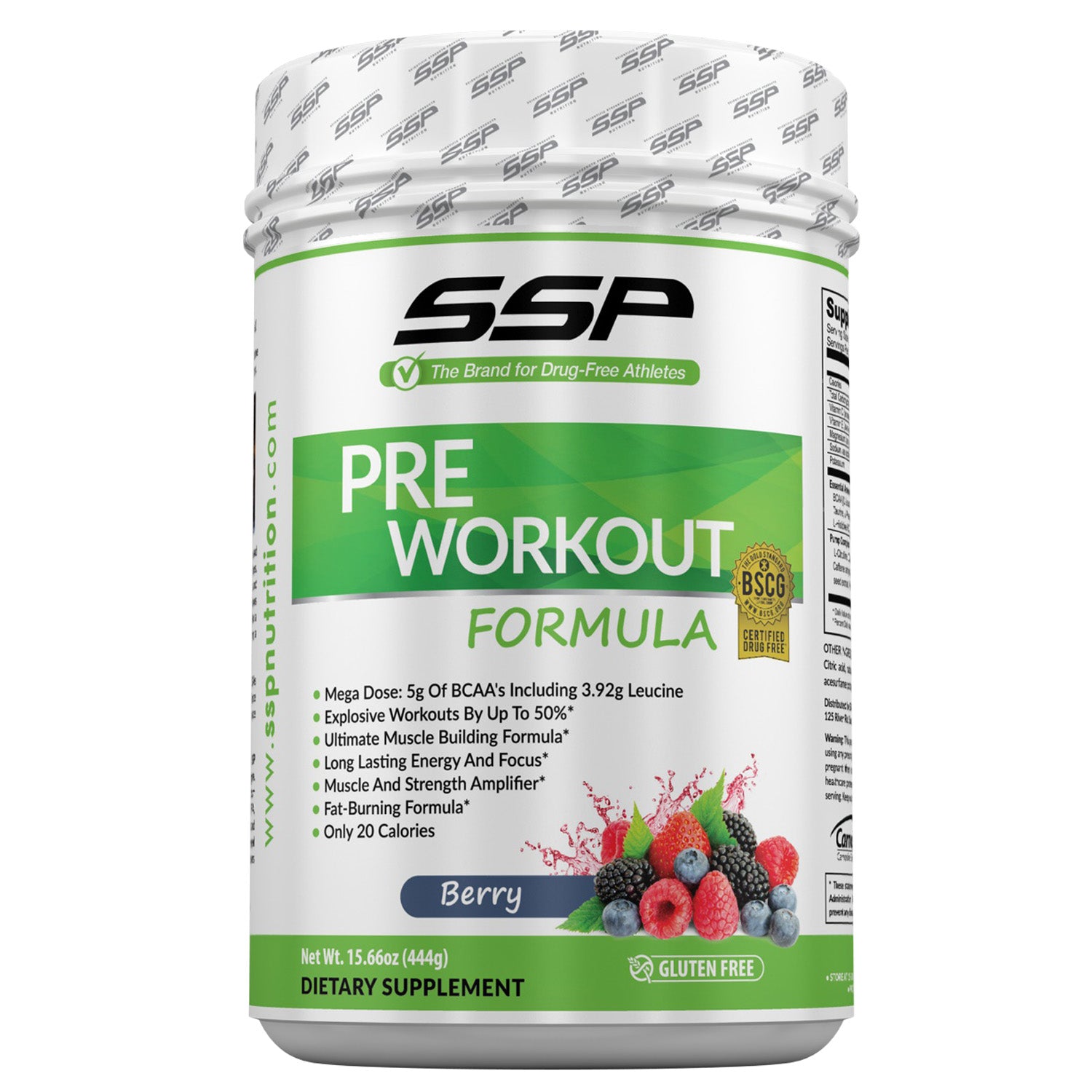 SSP Nutrition's PRE Workout Formula